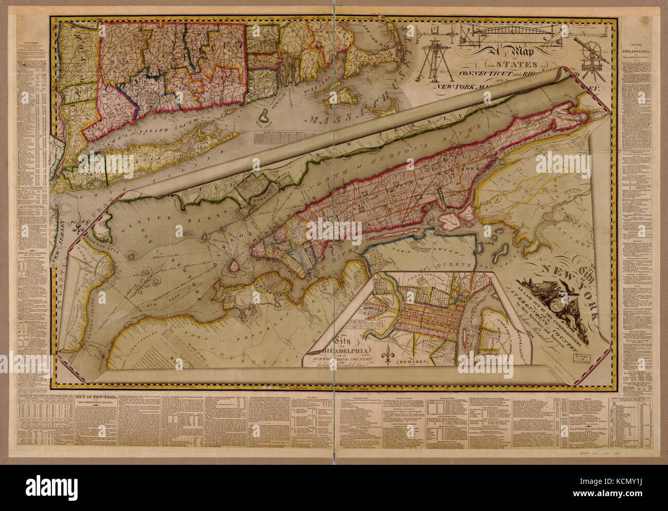 Commissioners' Plan of 1811 by John Randel published in 1821 Stock ...