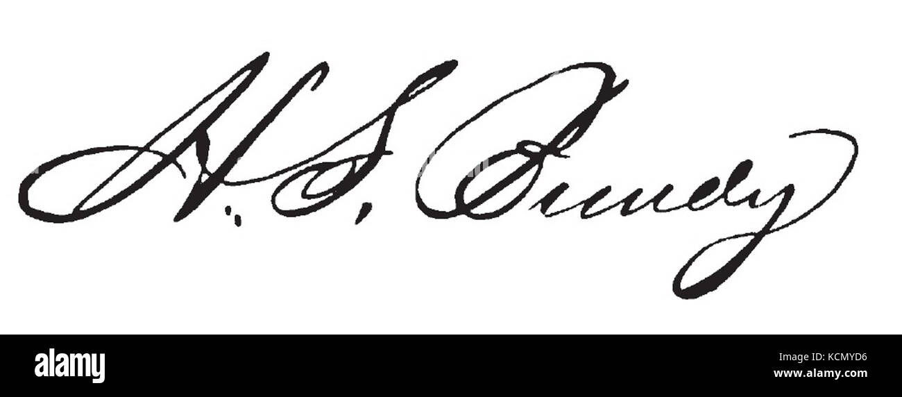 Hezekiah S. Bundy signature Stock Photo - Alamy