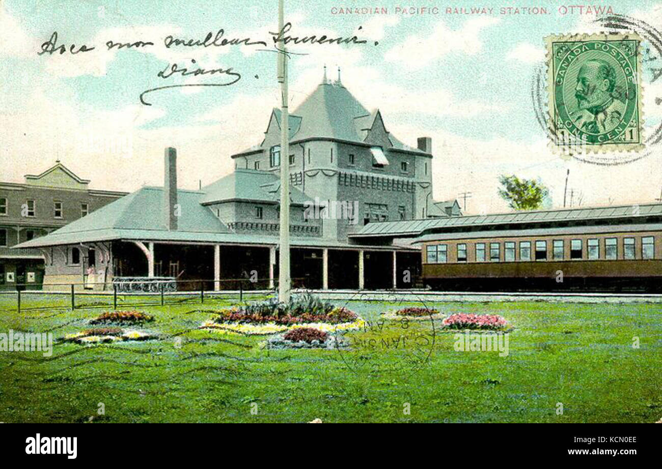 CPR station Ottawa 1908 Stock Photo - Alamy