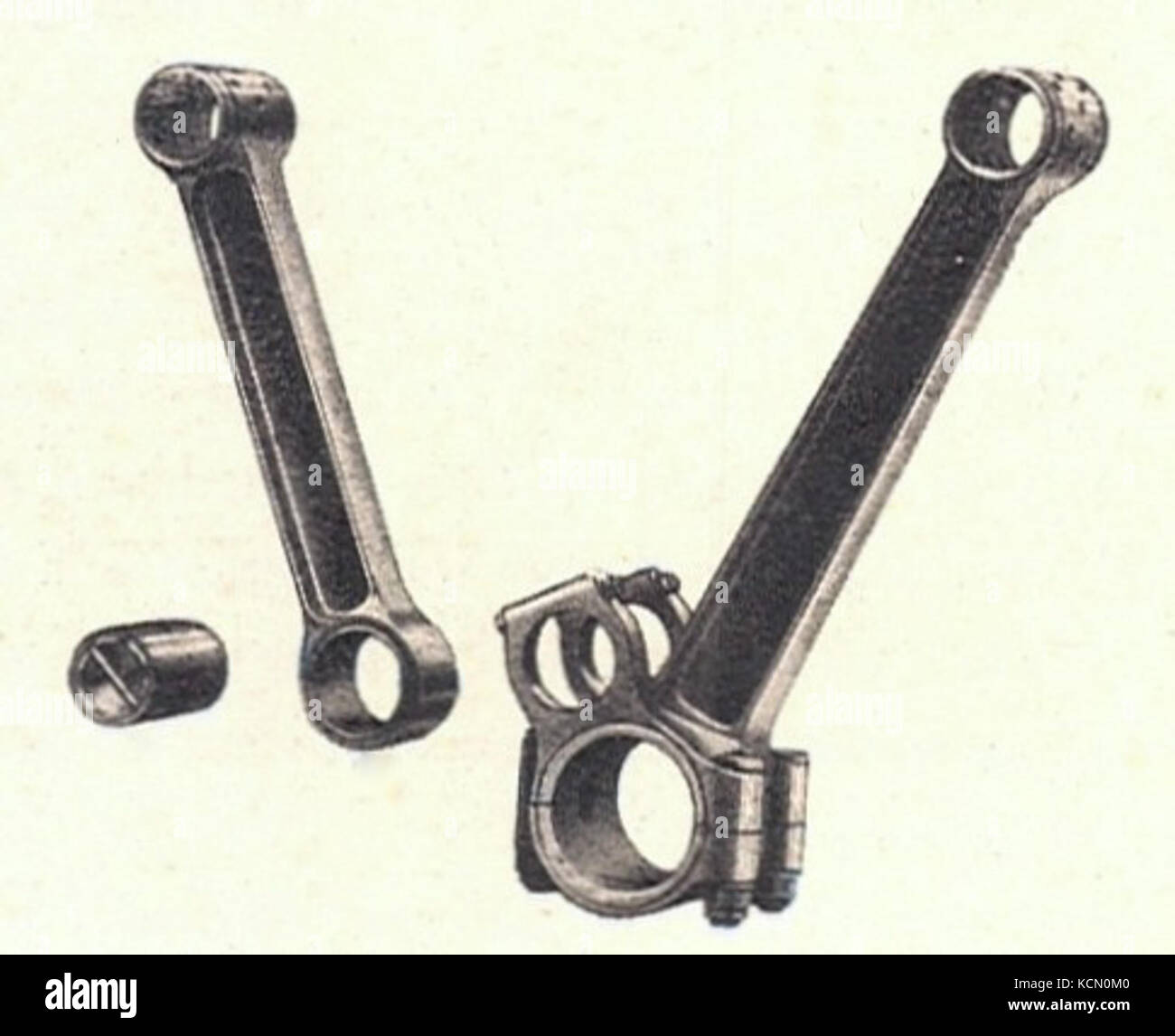 An image or diagram of an articulated connecting rod, commonly used in ...