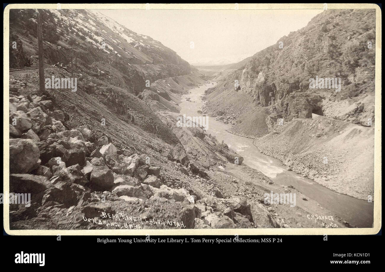 Bear River Canon, Utah, U. &. N. Branch, U.P.Ry., R.G. Savage, Photo ...