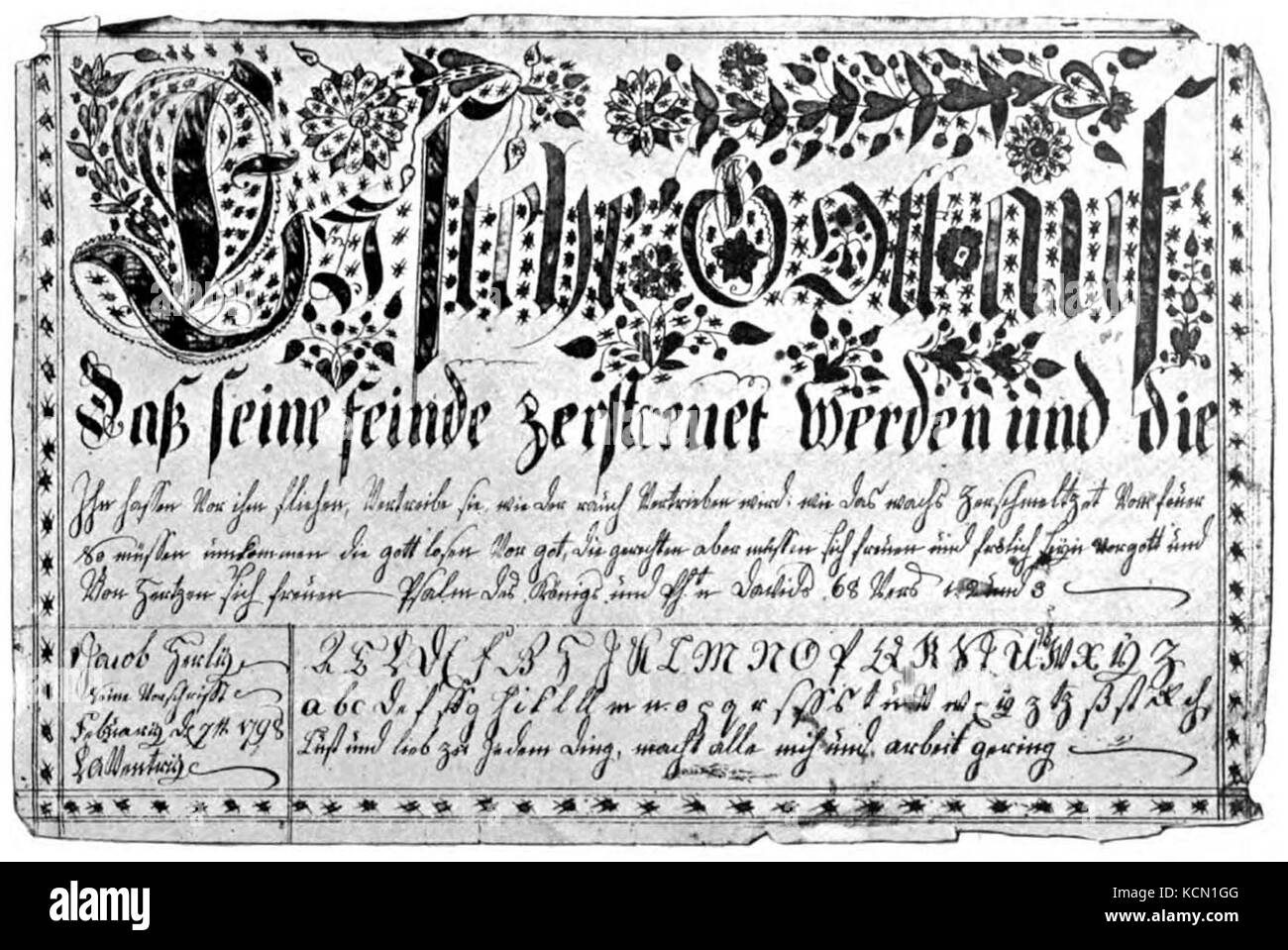 Brumbaugh Jacob Harley Schrift Stock Photo - Alamy