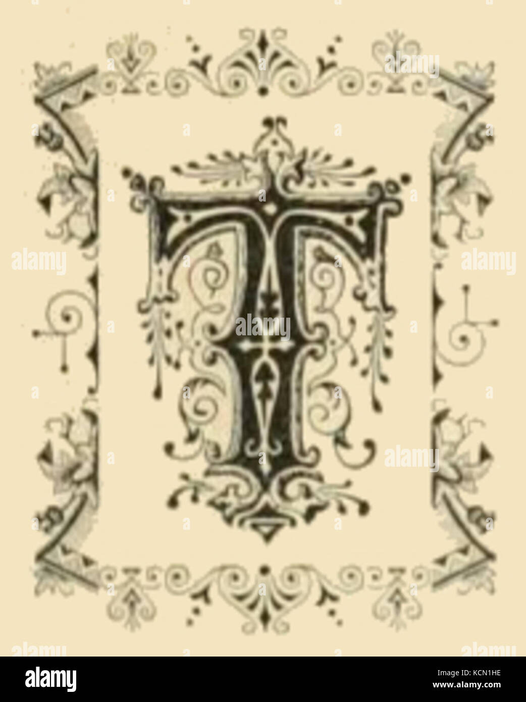 Double Framed T Stock Photo - Alamy