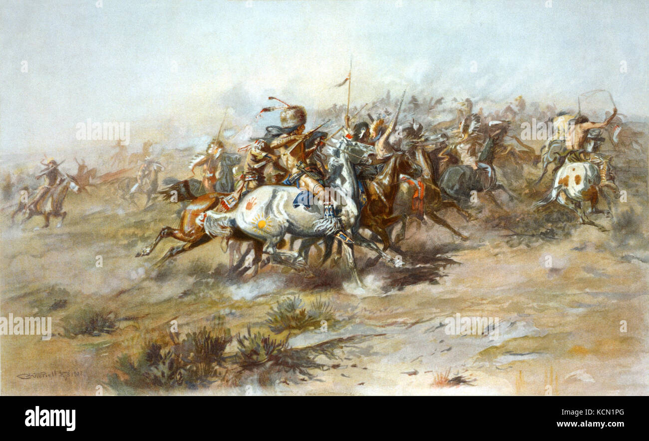 Charles Marion Russell The Custer Fight (1903 Stock Photo - Alamy