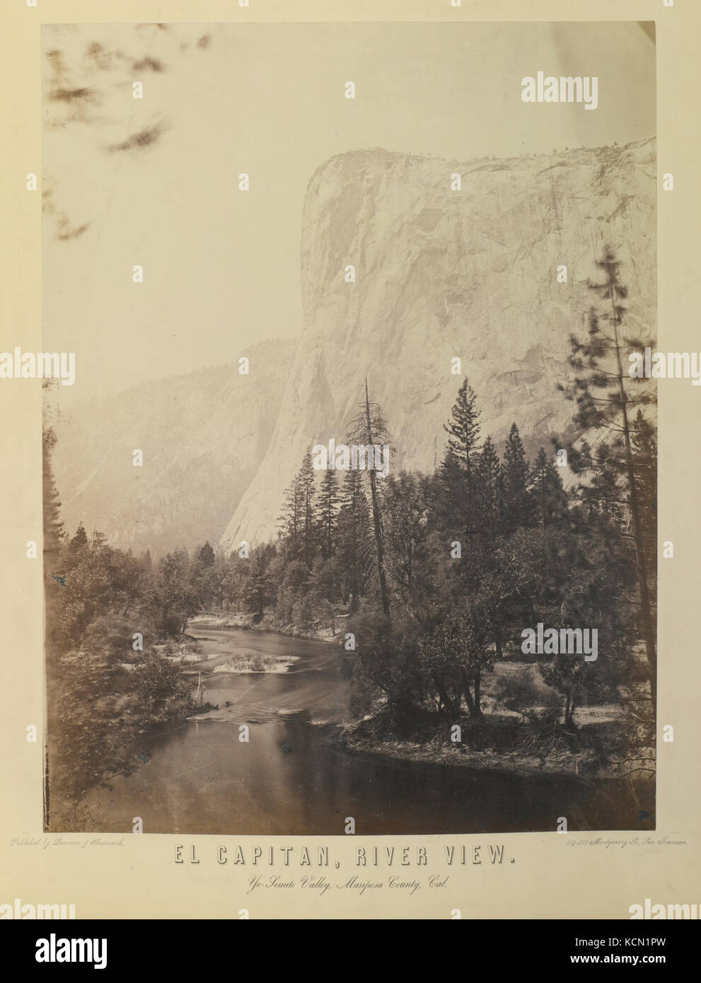 El Capitan, River View by Charles L Weed, 1864 Stock Photo - Alamy