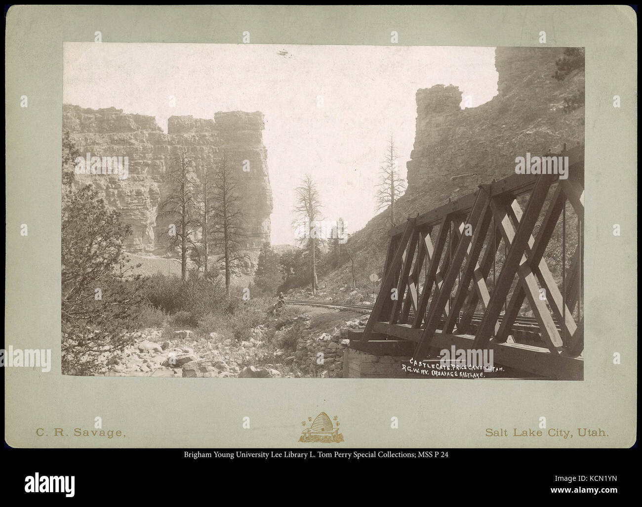 Castle Gate, Price Canon, Utah, R.G.W.Ry. (Rio Grande Western Railway ...