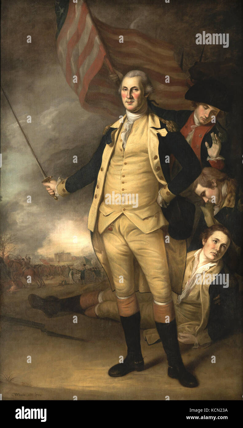 Charles Willson Peale's portrait of George Washington during the Battle ...