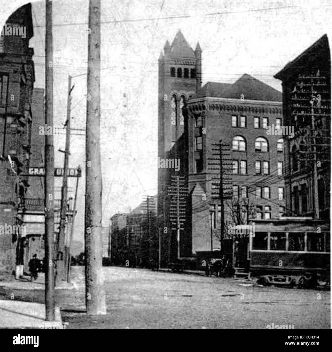 On streetcar line Black and White Stock Photos & Images - Alamy
