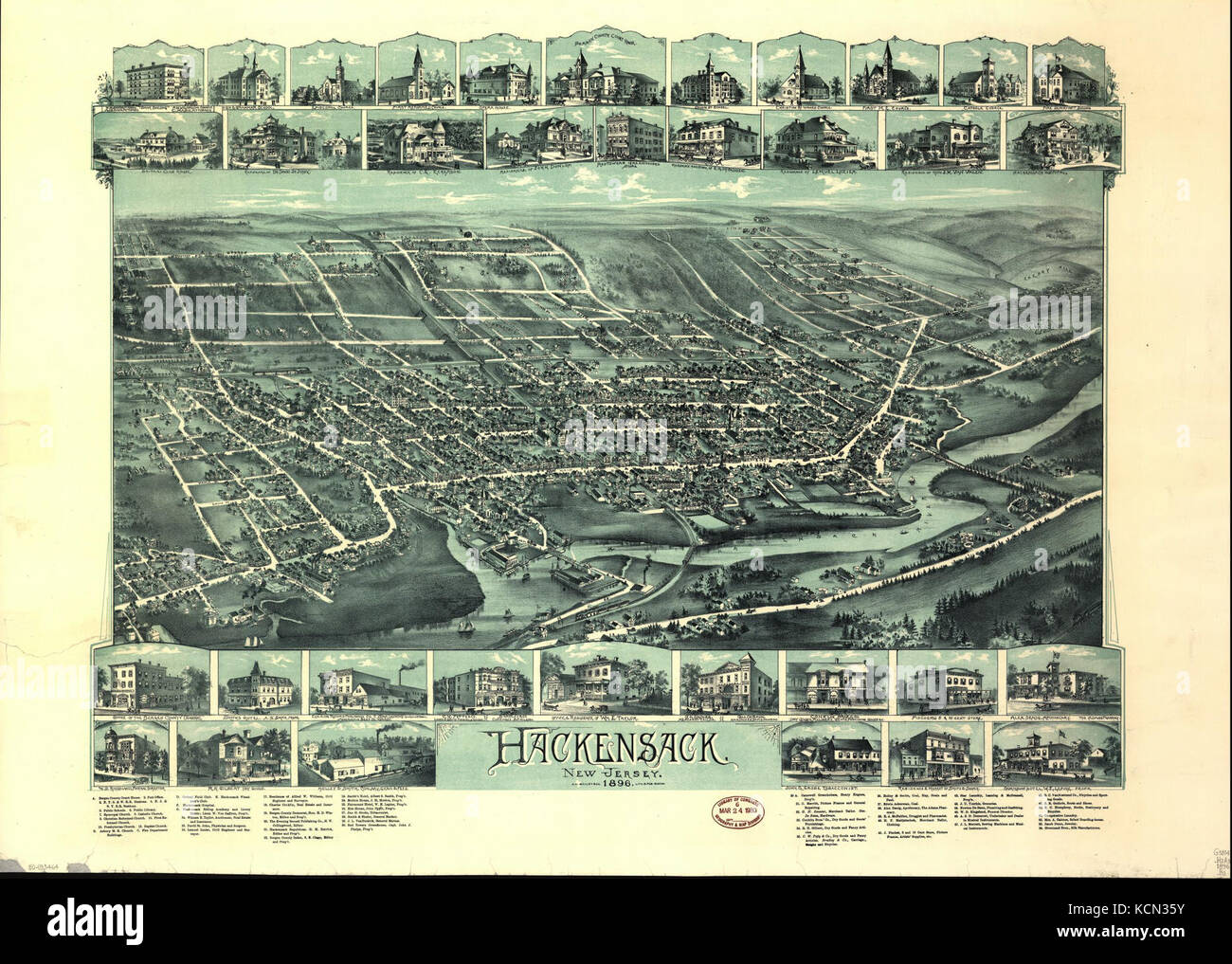 Map of hackensack hi-res stock photography and images - Alamy