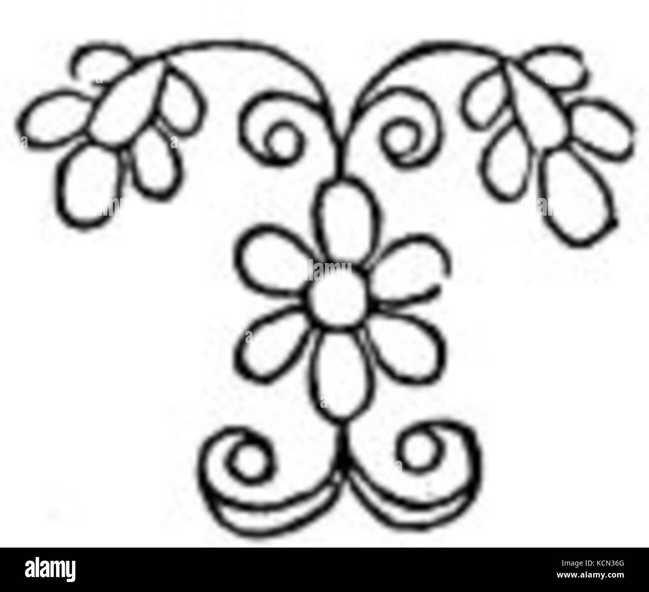 Fancy Letter T Drawing Stock Photo - Alamy