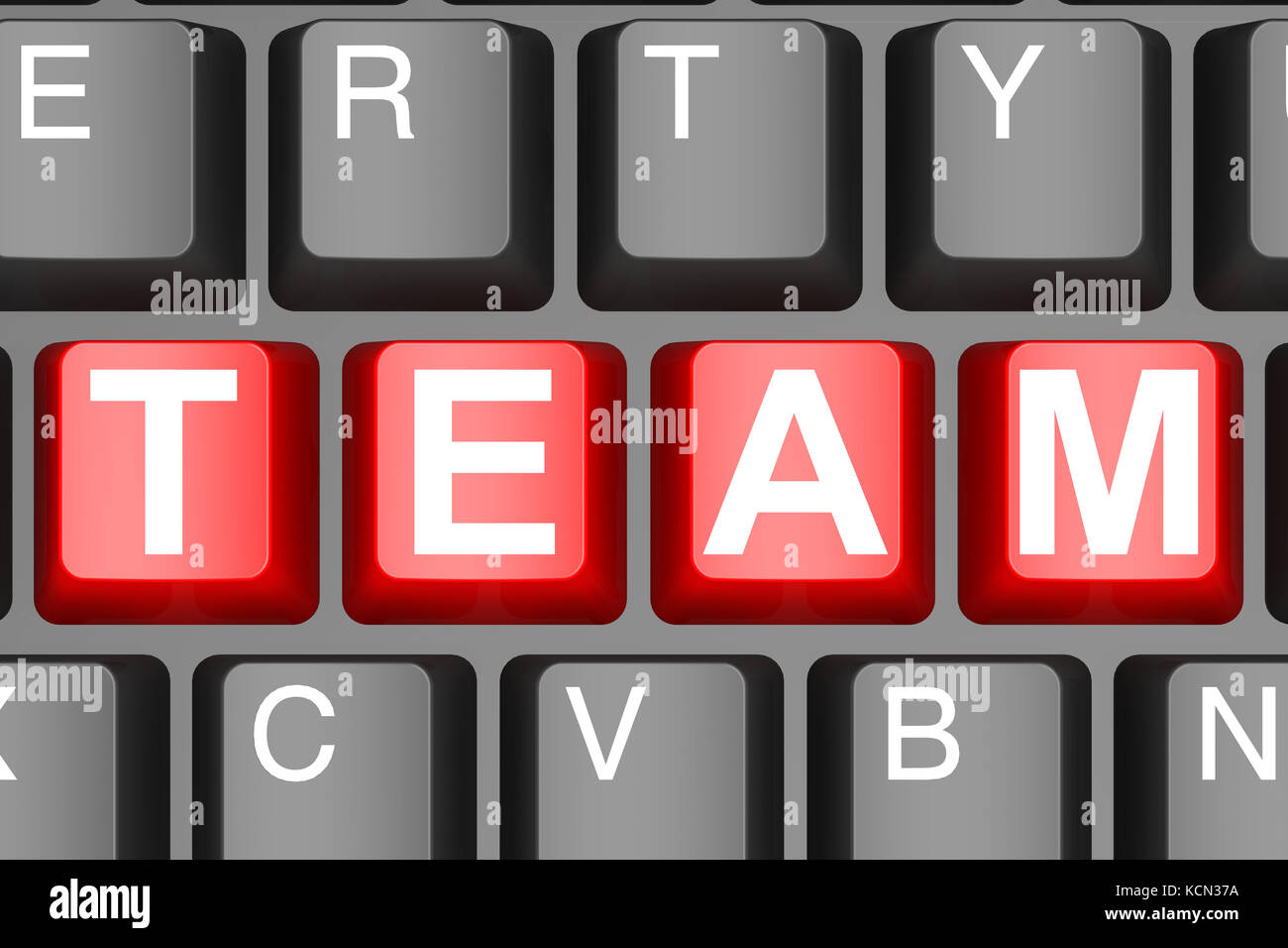 Team button on modern computer keyboard image with hi-res rendered ...