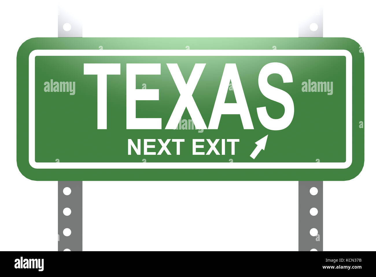 Texas green sign board isolated image with hi-res rendered artwork that ...