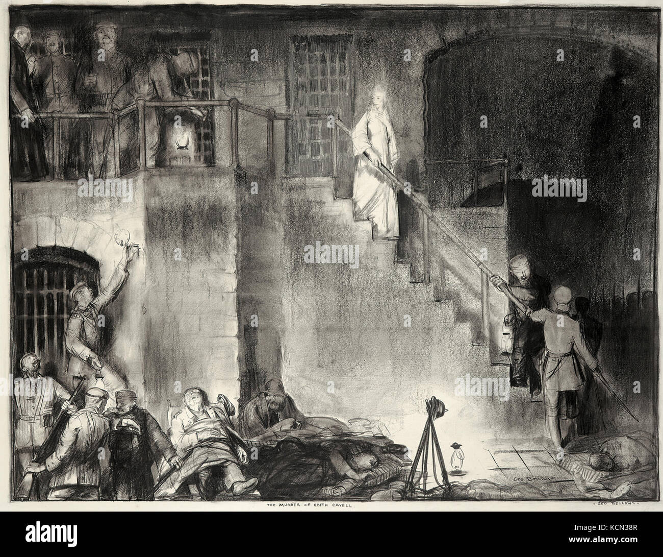 Bellows, George Wesley, The Murder of Edith Cavell, 1918 Stock Photo ...
