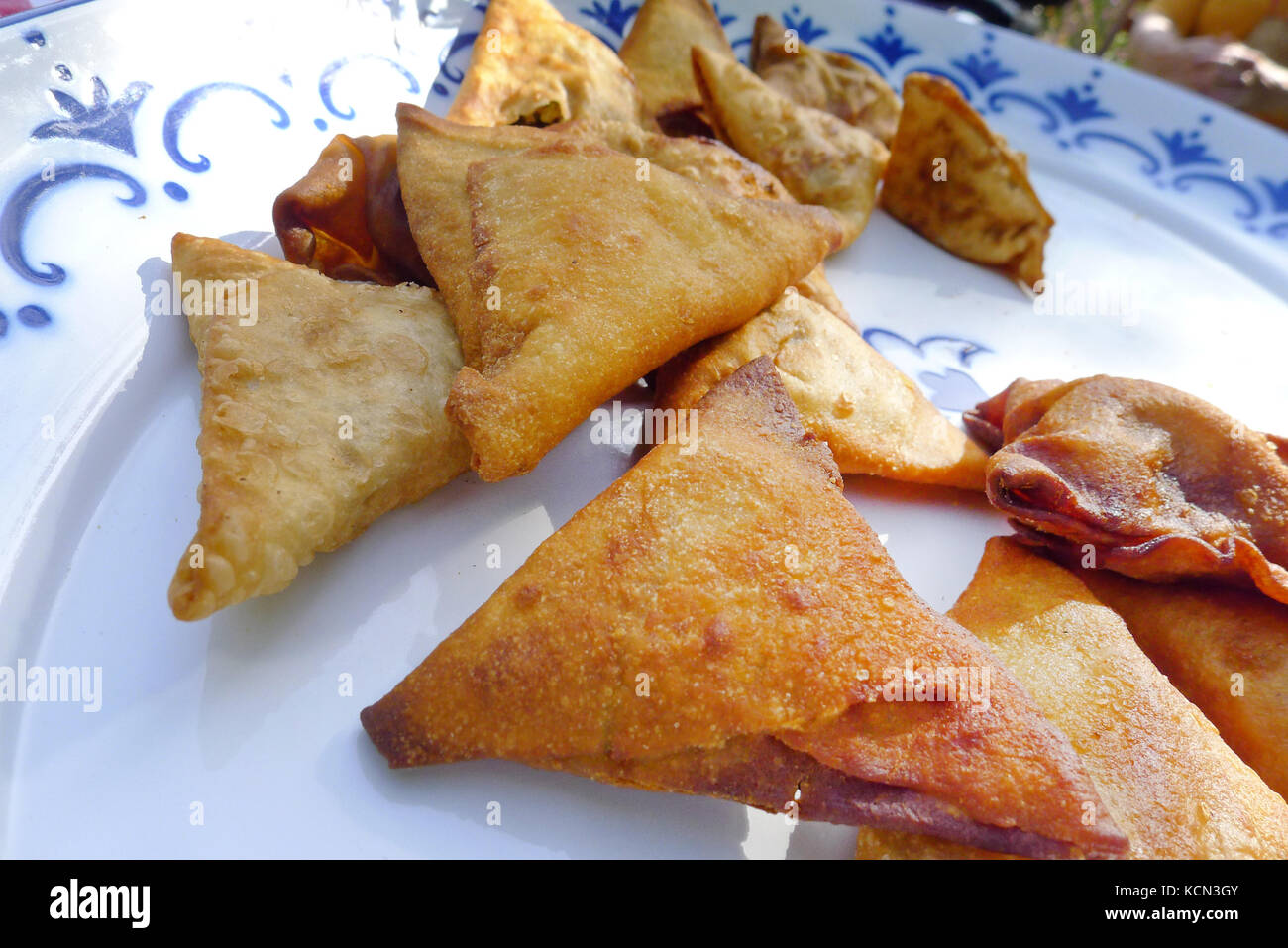 Delicious home made fried samosa from Africa Stock Photo - Alamy
