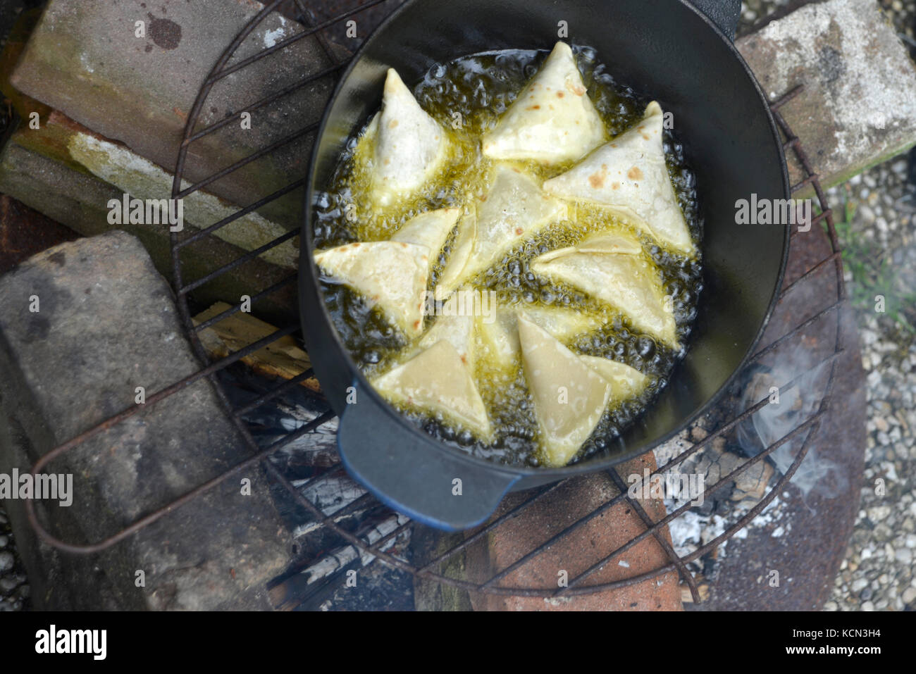Delicious home made fried samosa from Africa Stock Photo - Alamy