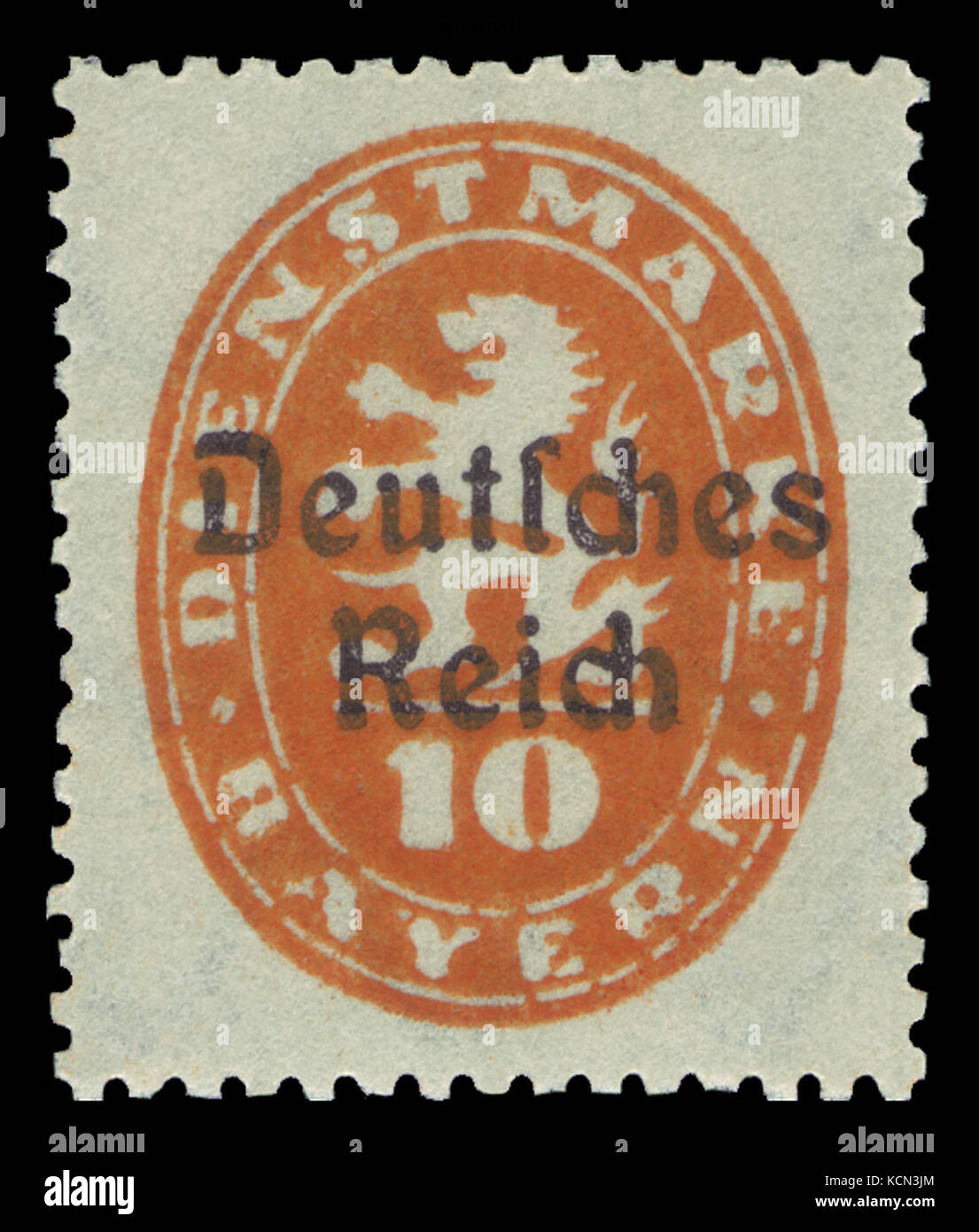 This is an image of a German postal service stamp ('Dienstmarke') from ...