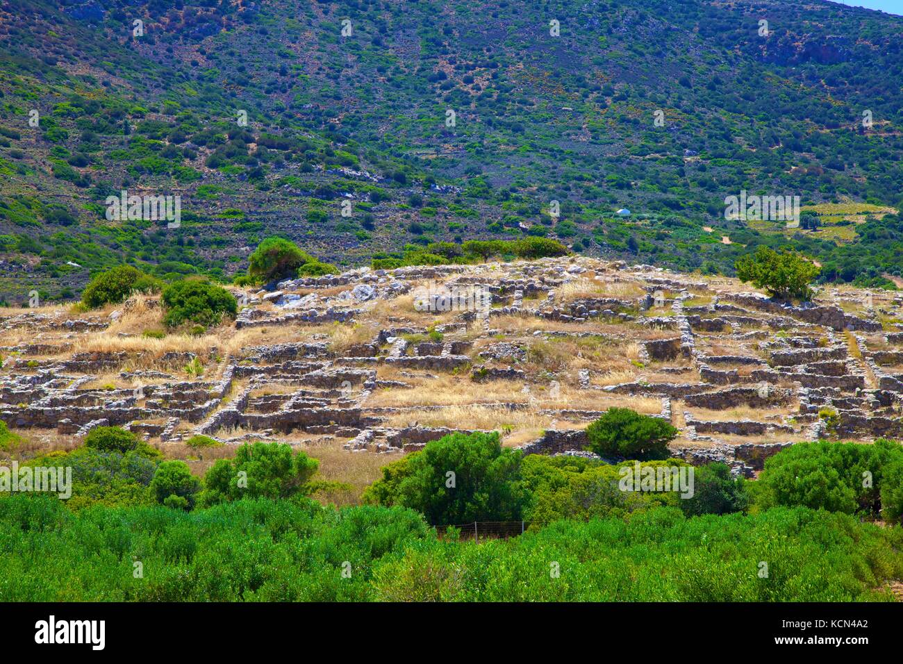 Site of a Minoan Palace Complex, Gournia, Crete, Greek Islands, Greece ...