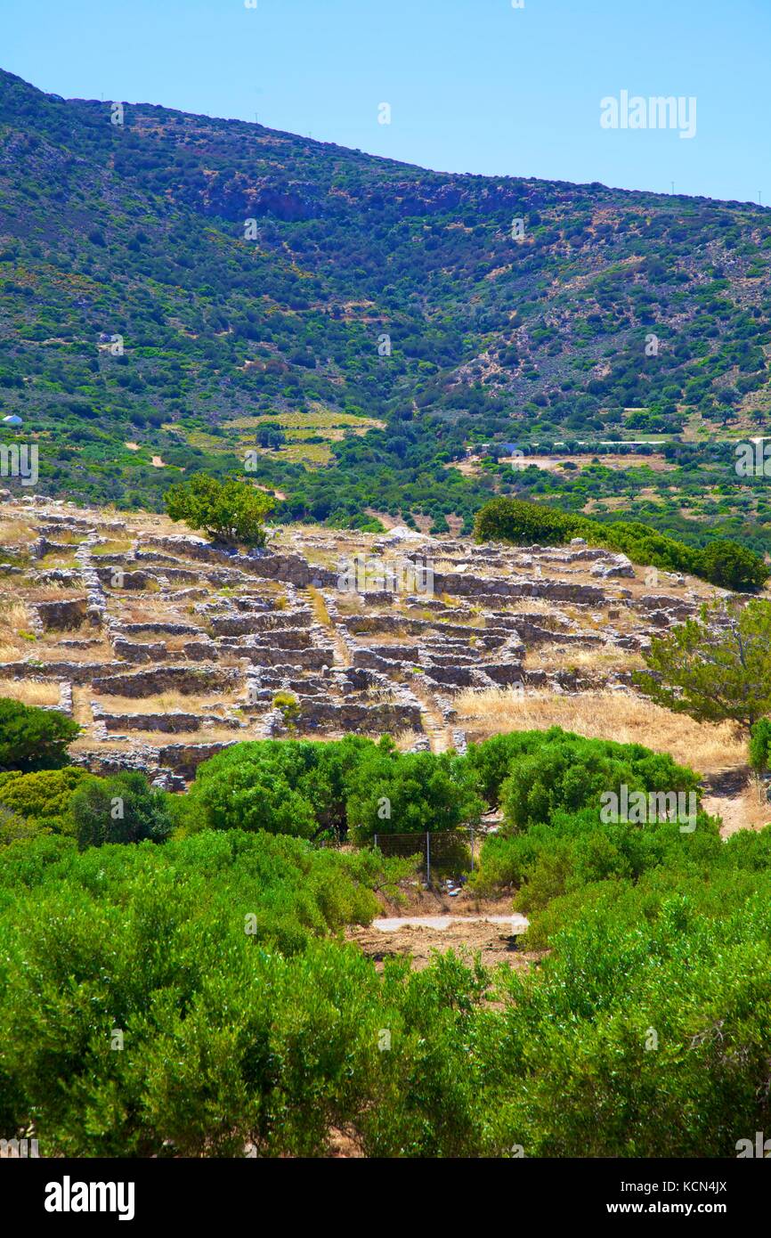 Site of a Minoan Palace Complex, Gournia, Crete, Greek Islands, Greece ...