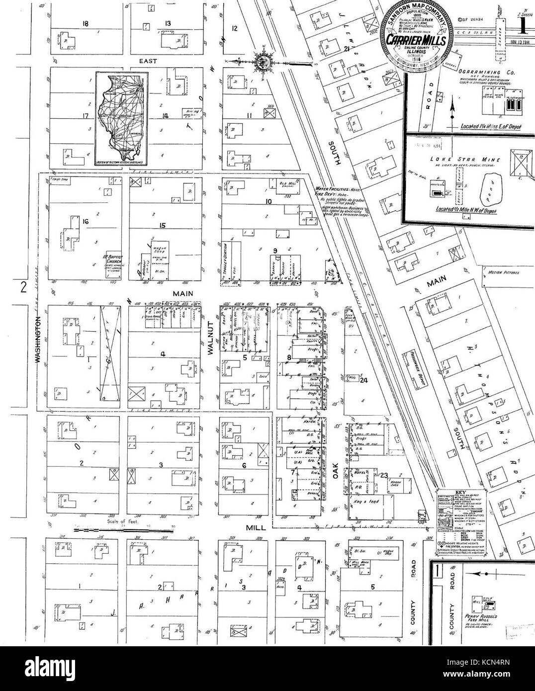 Map of sanborn Black and White Stock Photos & Images - Alamy