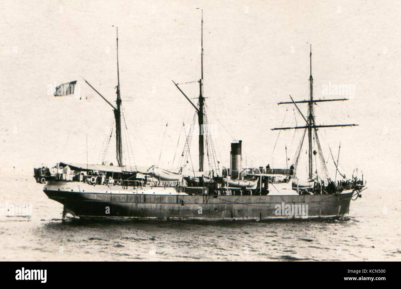 This image shows a cable layer ship operating in the Charente River ...