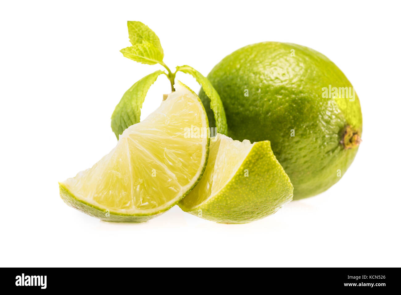 Sliced fresh juicy limes Cut Out Stock Images & Pictures - Alamy