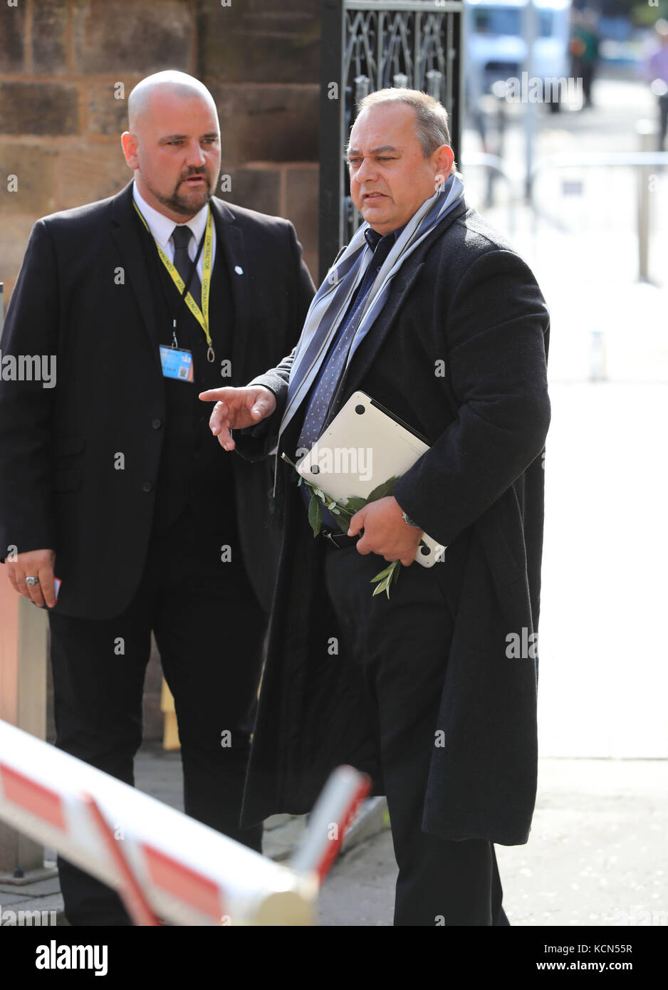 Nigel Pivaro Right), who played Terry Duckworth in the soap, arriving ...