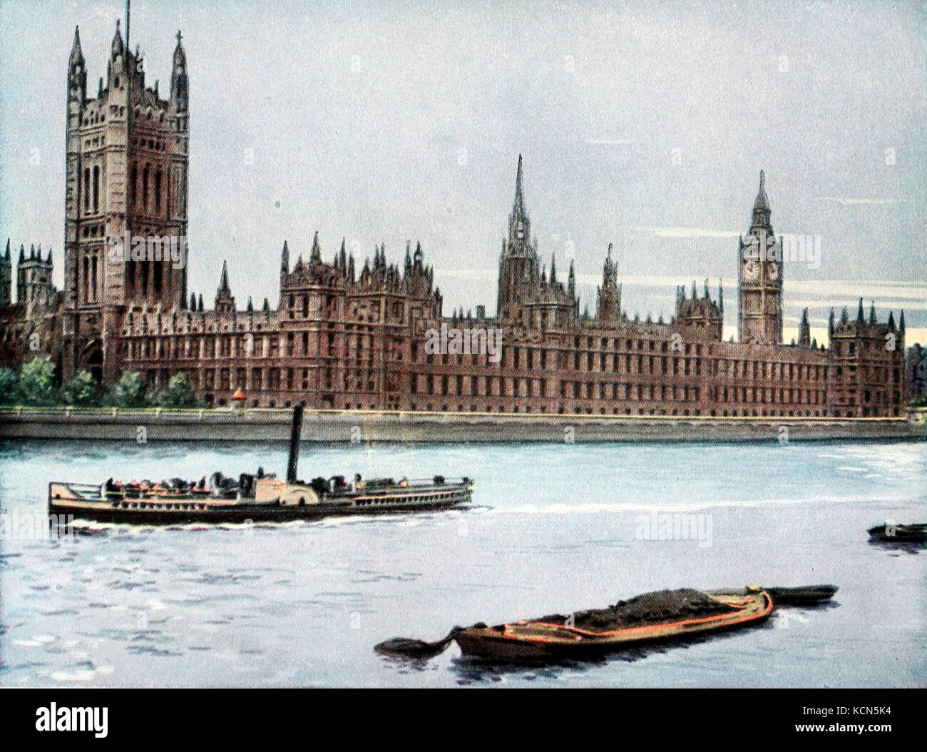 Collier's 1921 Vol 7 Frontispiece Parliament Buildings, London Stock ...