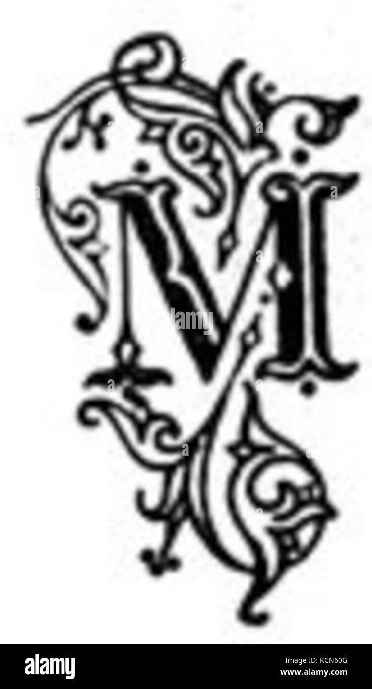 Drop Cap M Stock Photo - Alamy