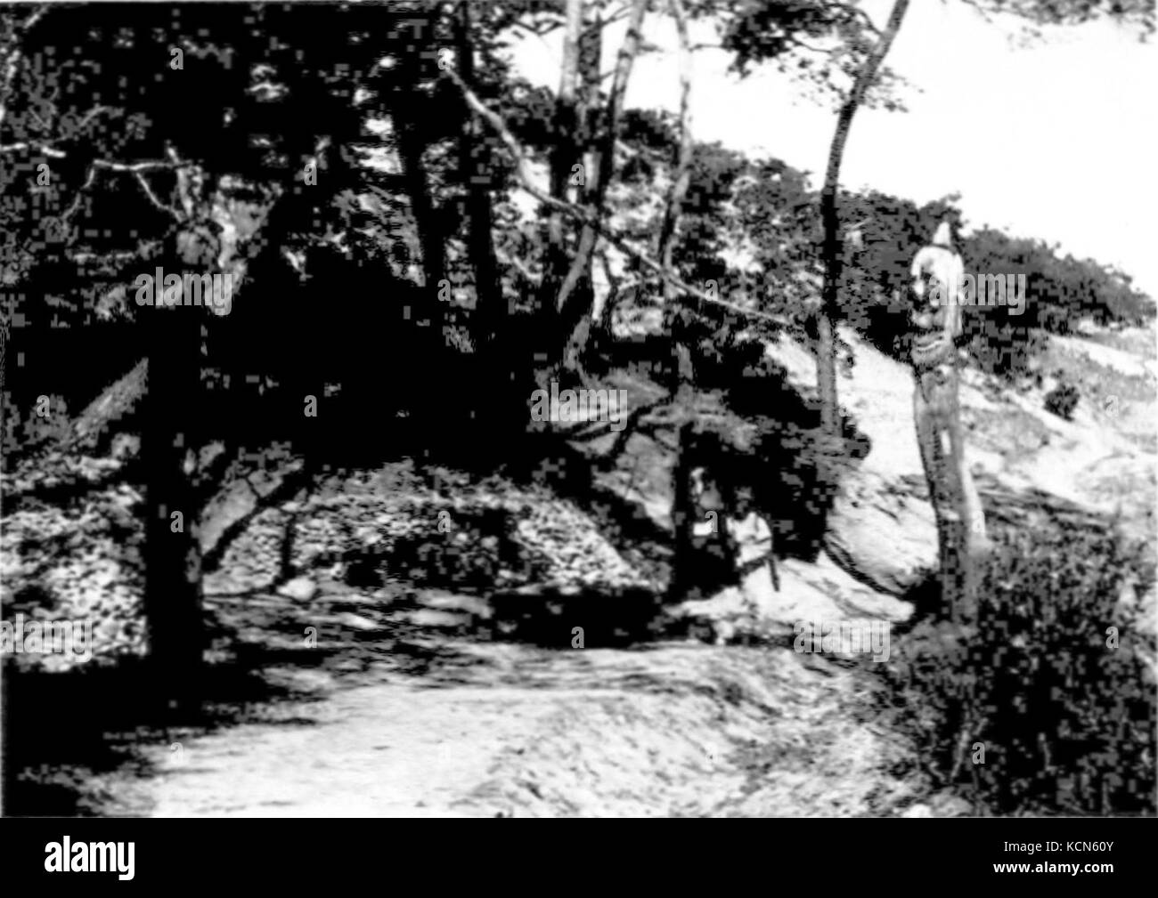 Devil Post for luck Stock Photo - Alamy