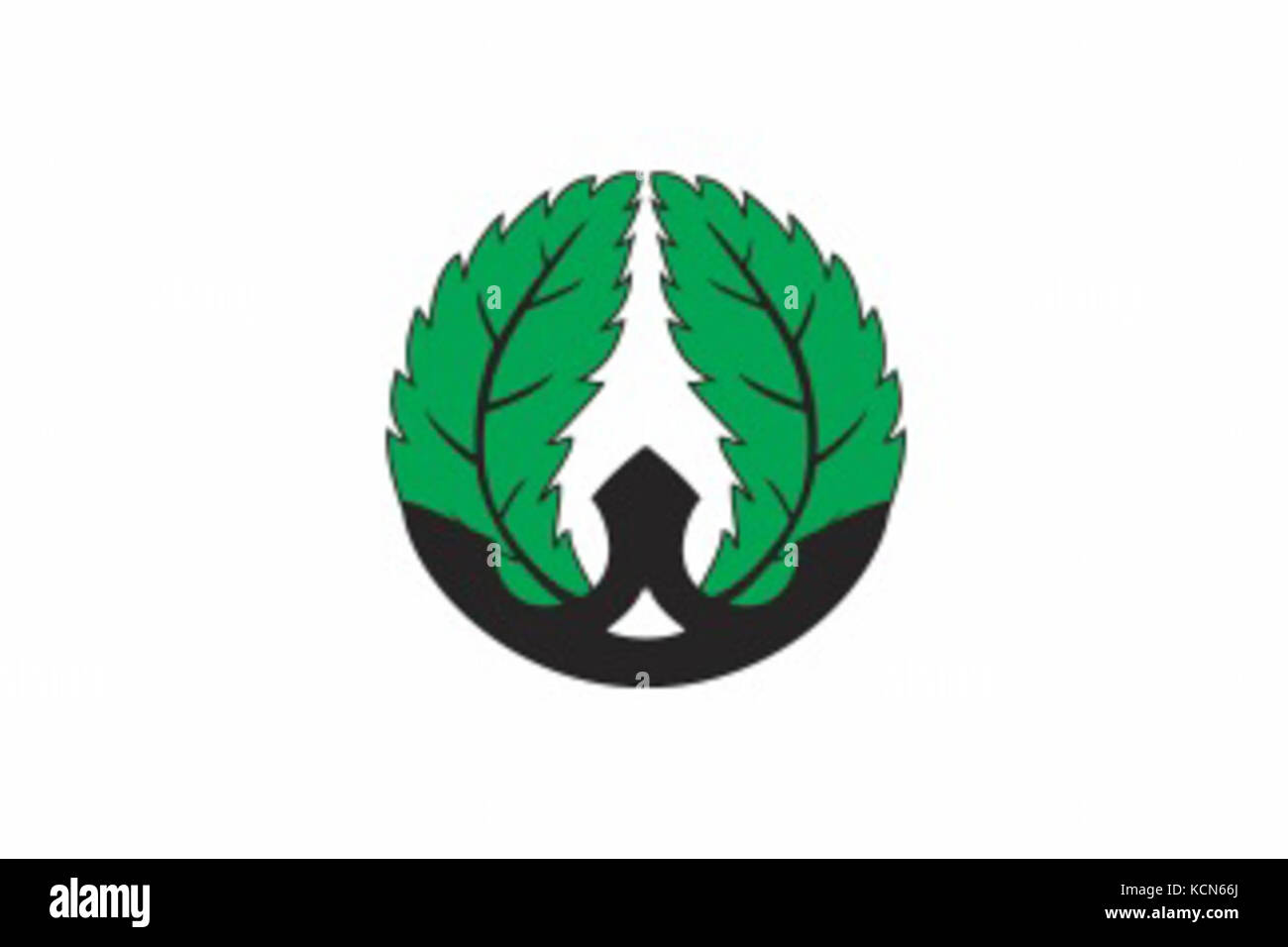 The flag of Hayama, a town in Kanagawa Prefecture, Japan, symbolizes ...