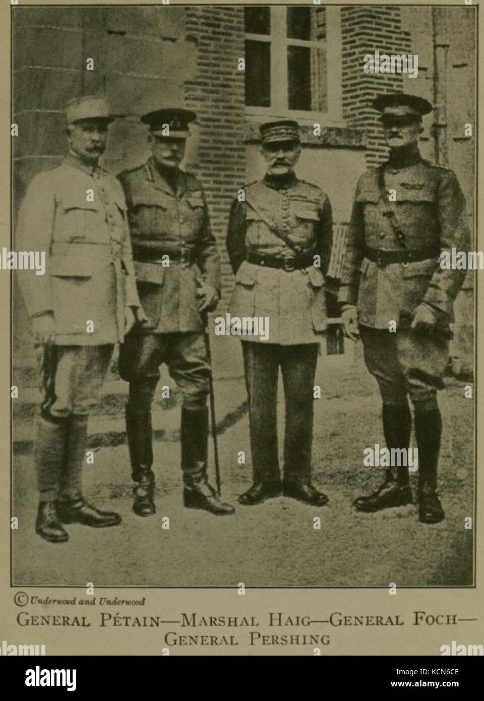 Foch Pershing Petain and Haig Stock Photo - Alamy