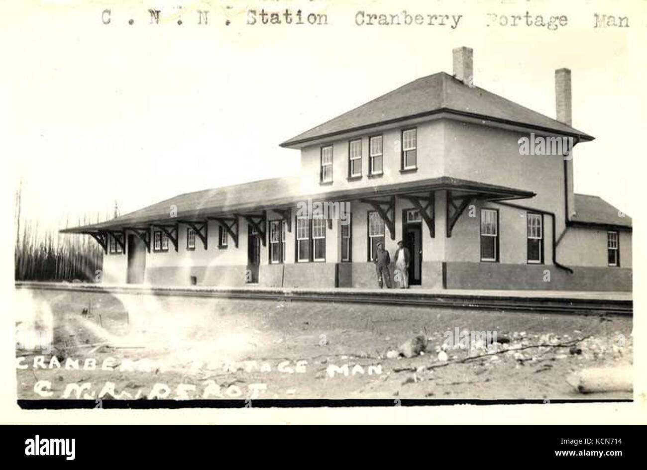 Cranberry Portage railway station MG259 PRS 169 p1 Stock Photo - Alamy