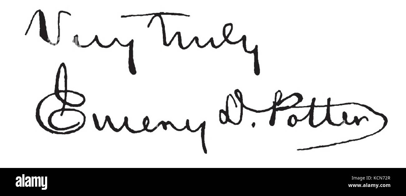 Emery D. Potter signature Stock Photo - Alamy