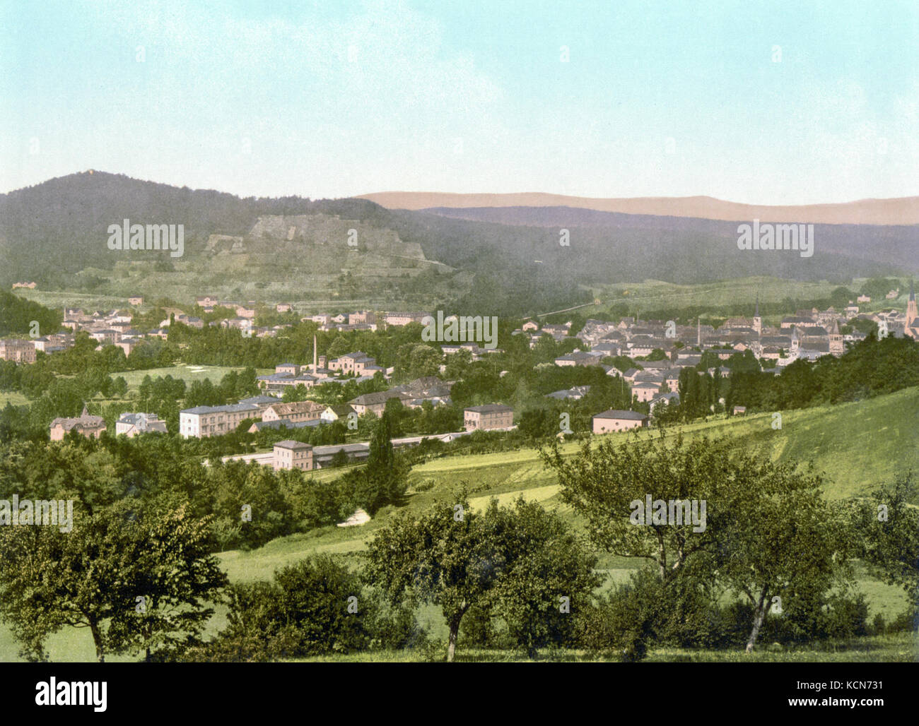 A historical photograph of Bad Kissingen, Germany, around 1900. Known ...