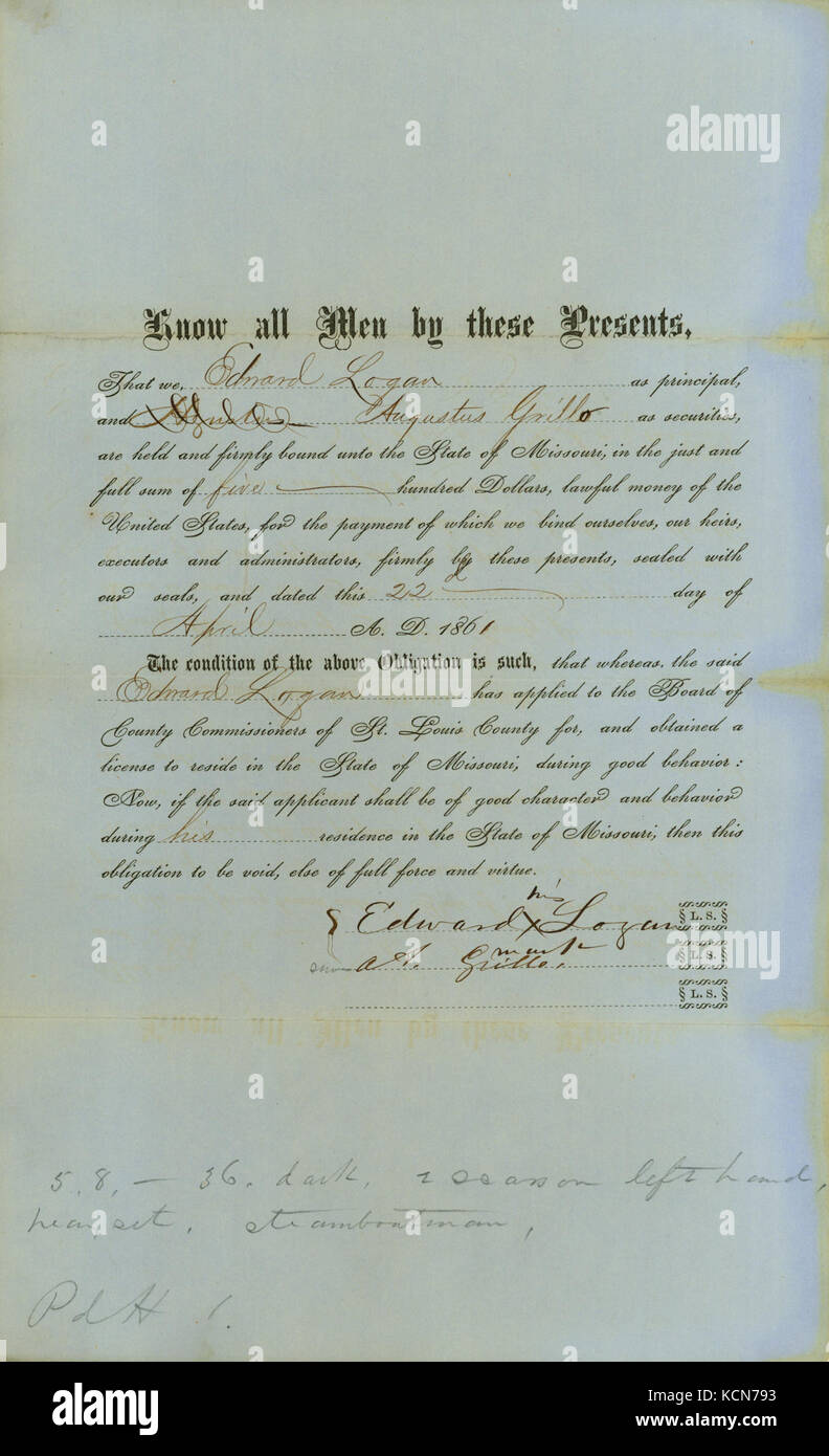 Edward Logan Free Negro Bond Stock Photo - Alamy