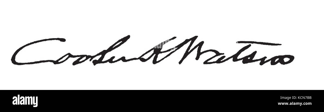 Cooper K. Watson signature Stock Photo - Alamy