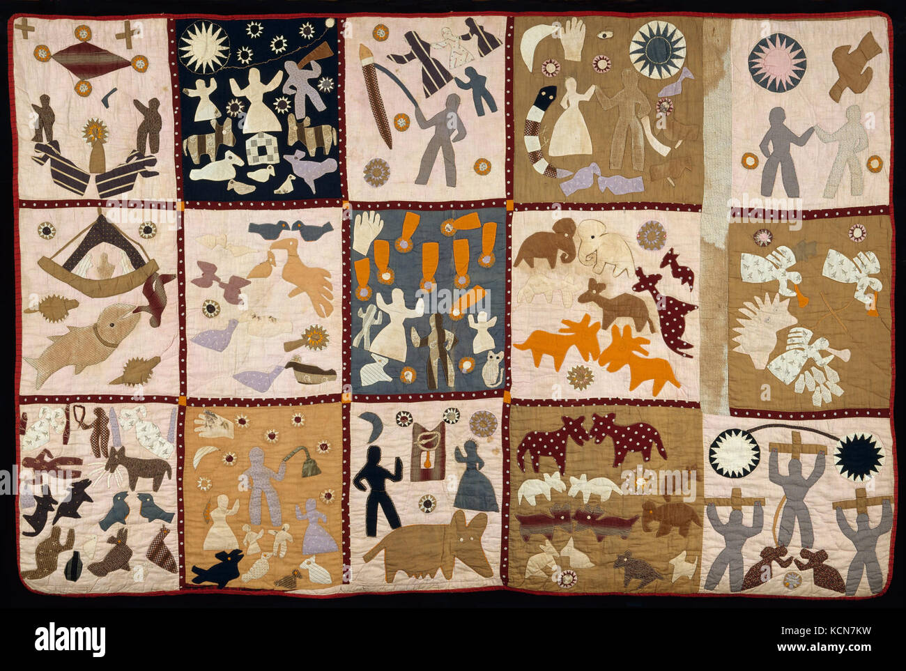 Harriet Powers' pictorial quilt, a piece of African-American folk art ...
