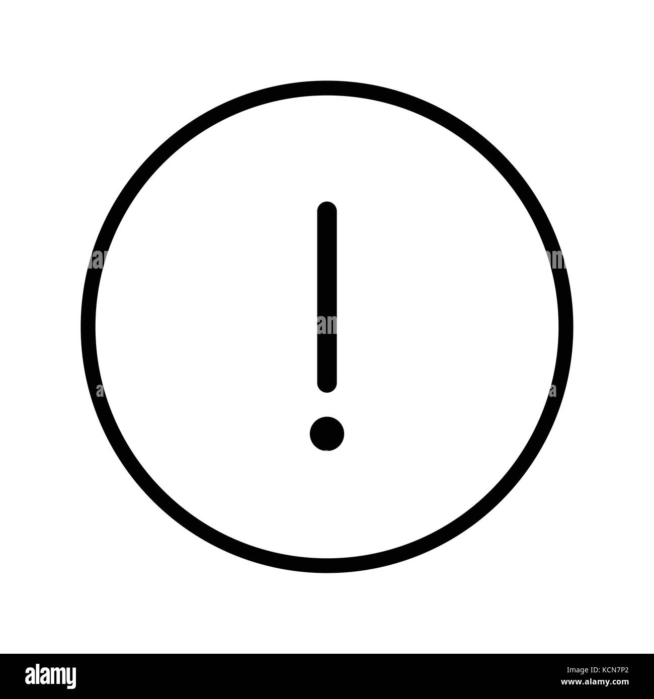 Vector of Warning icon in Circle line, iconic symbol inside a circle ...