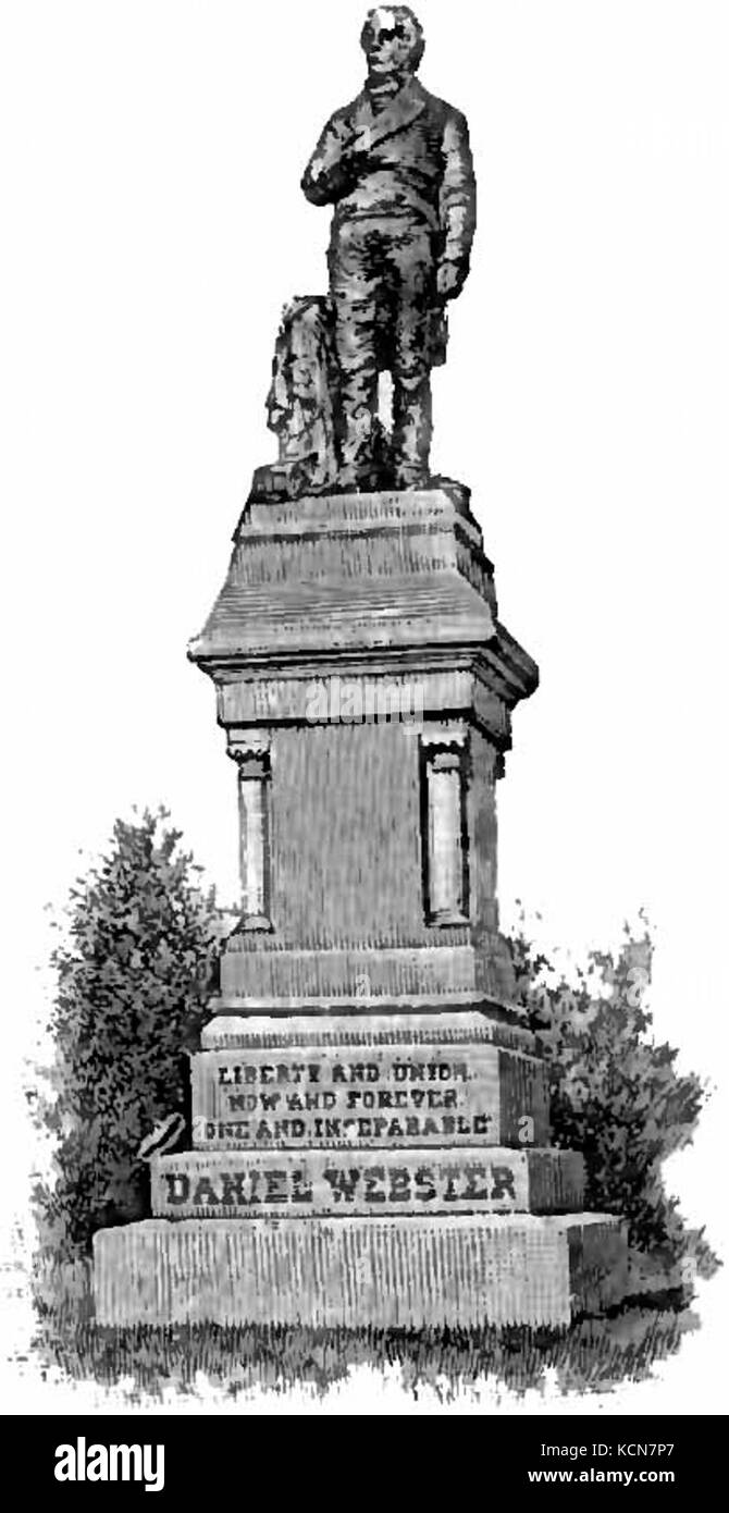 Appletons' Webster Ebenezer Daniel statue Stock Photo - Alamy
