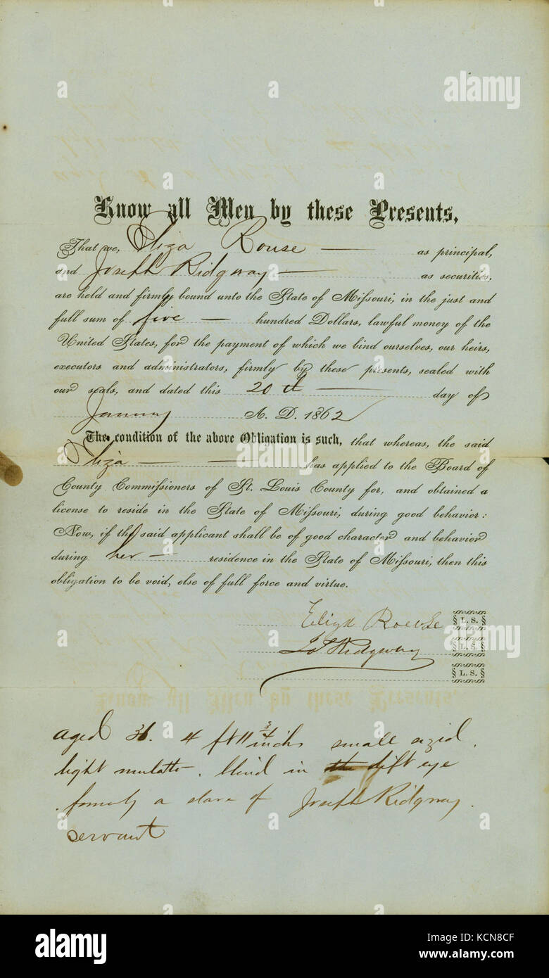 Eliza Rouse Free Negro Bond Stock Photo - Alamy