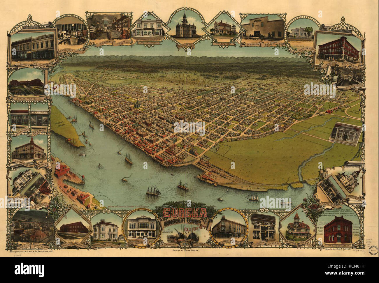 Map of eureka hi-res stock photography and images - Alamy