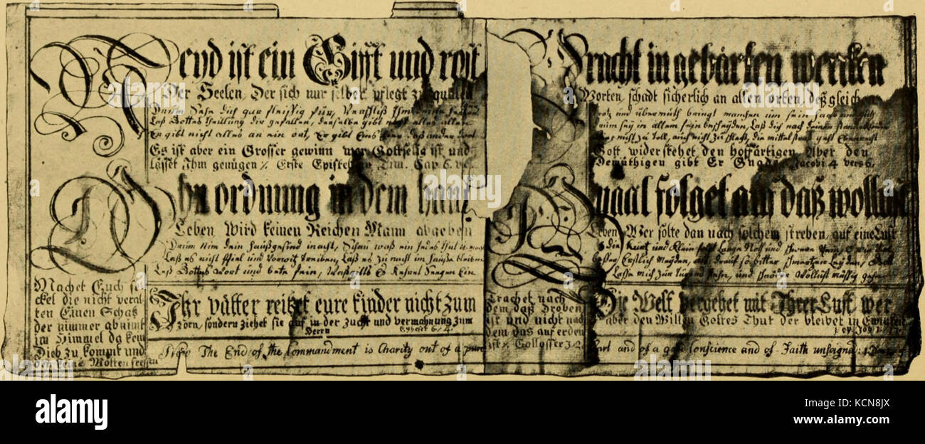 Brumbaugh Christopher Dock Schrift 3 Stock Photo - Alamy