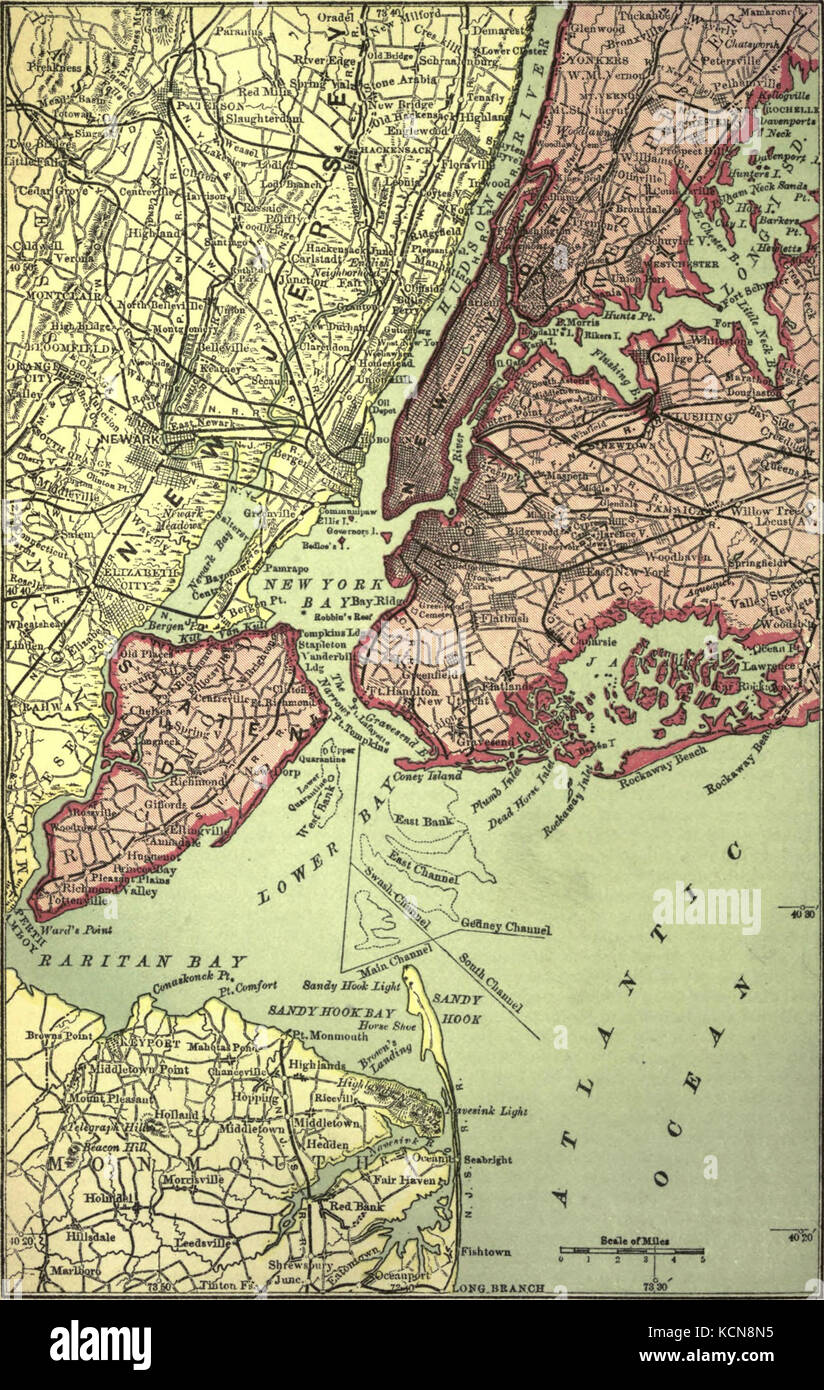 Map of new york and vicinity hi-res stock photography and images - Alamy