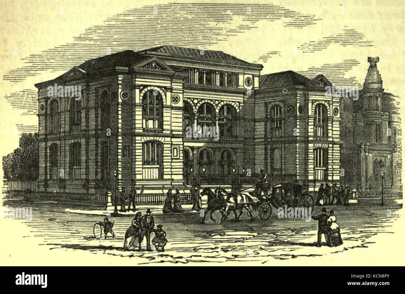 A photograph of the Lenox Library in New York City, showcasing an ...