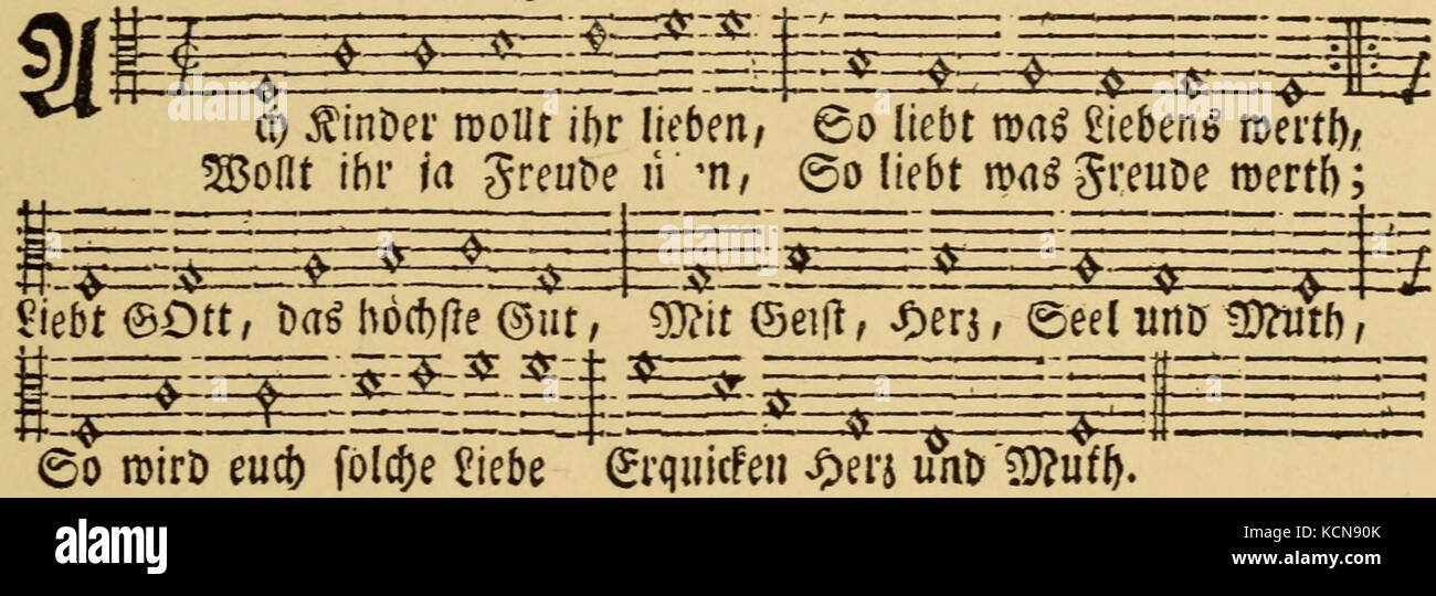 Brumbaugh Christopher Dock Hymn Melody 2 Stock Photo - Alamy