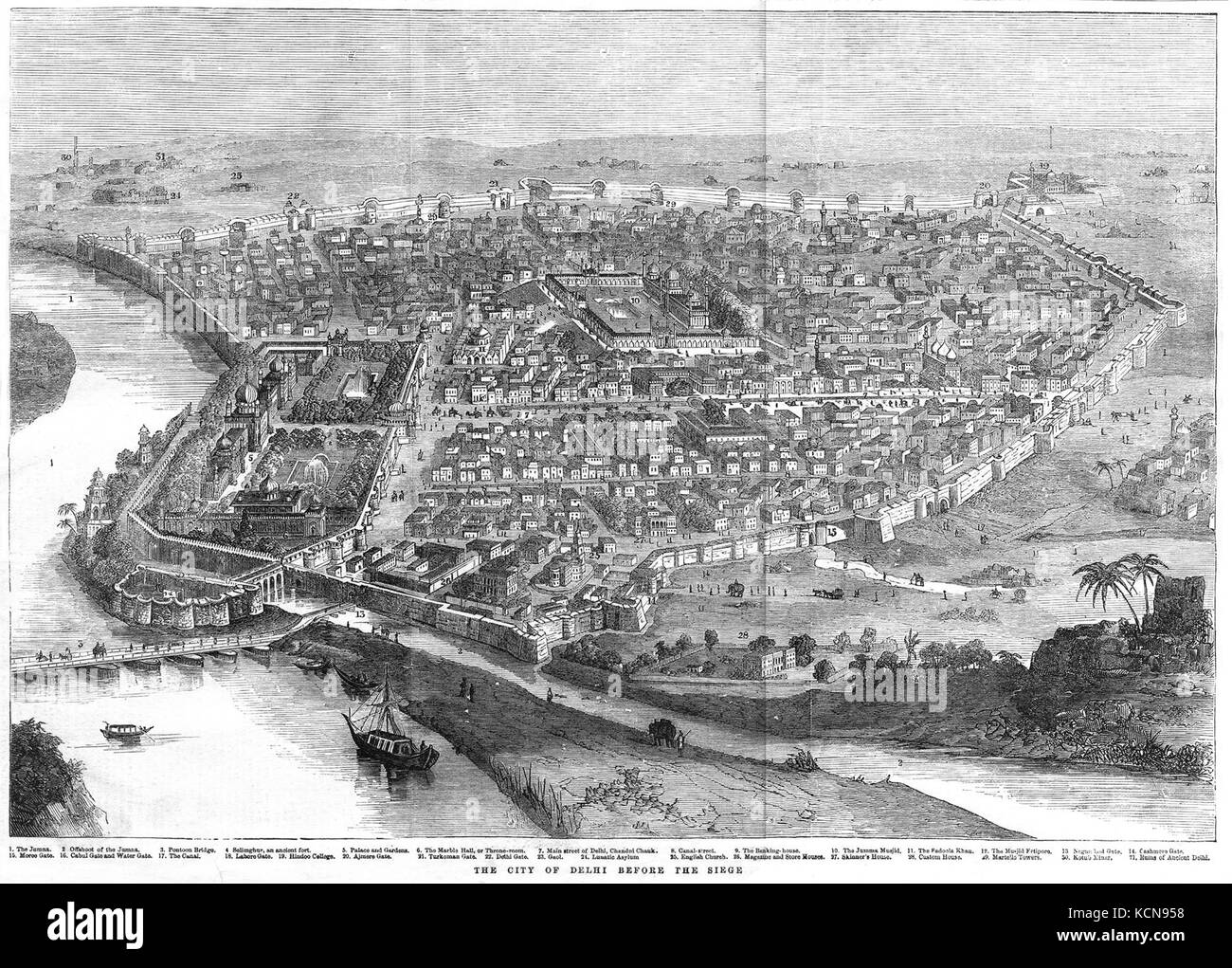 Delhi map 1857 hi-res stock photography and images - Alamy