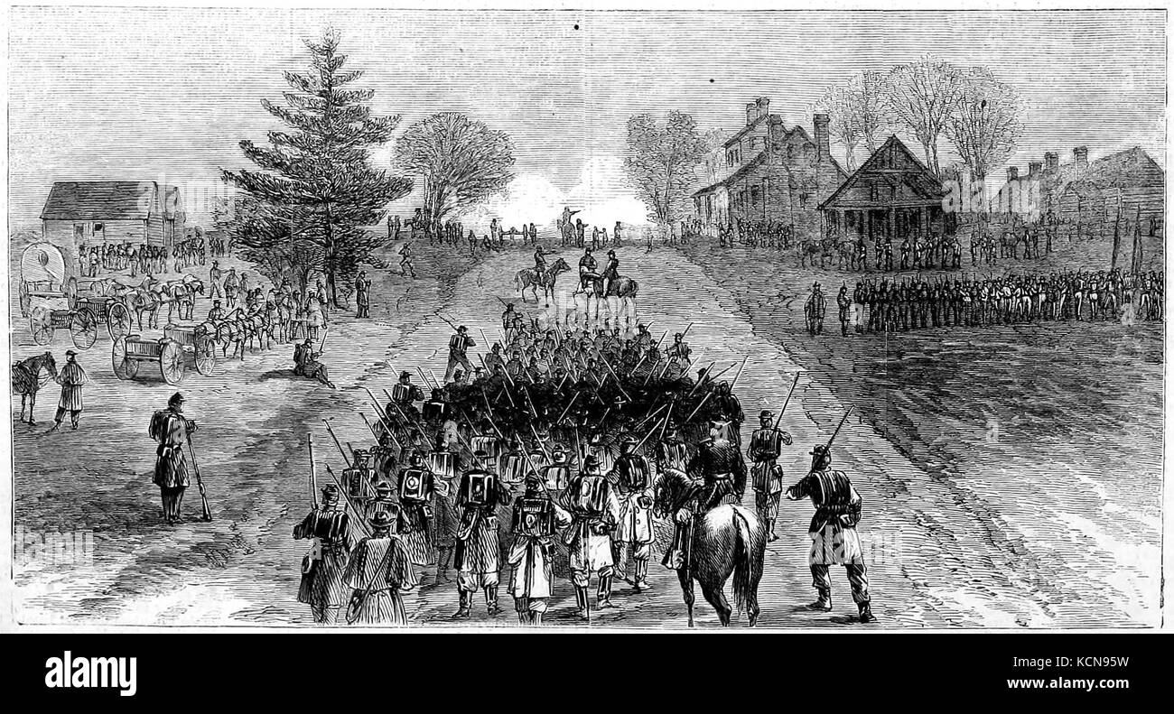 Harper's Weekly Battle of Mine Run Gen. Warren's Troops Attacking Stock ...