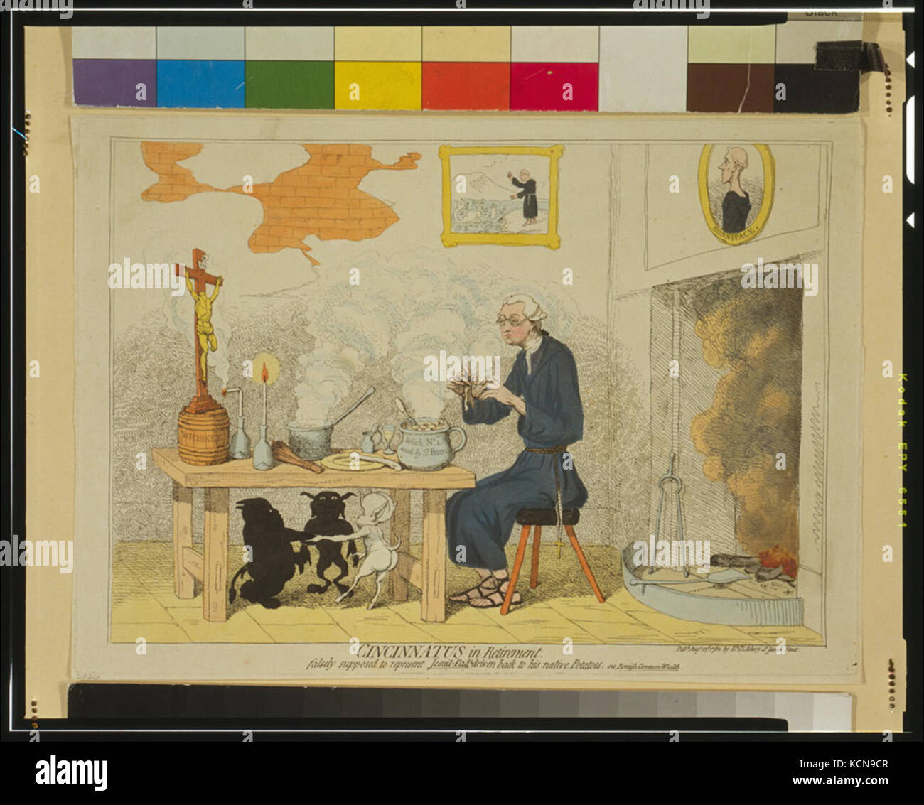 The artwork titled 'Cincinnatus in Retirement' depicts the Roman ...