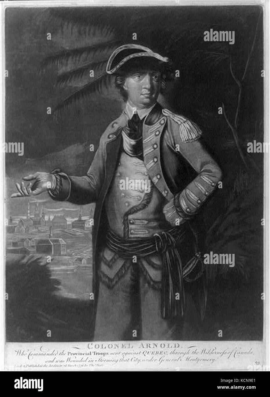 Colonel Arnold led provincial troops through the wilderness of Canada ...