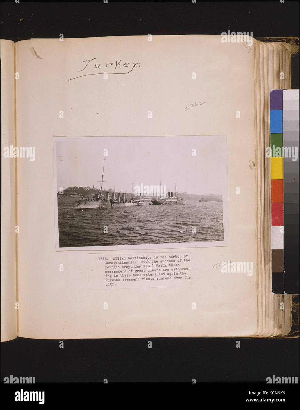 Allied battleships in the harbor of Constantinople. With the success of ...